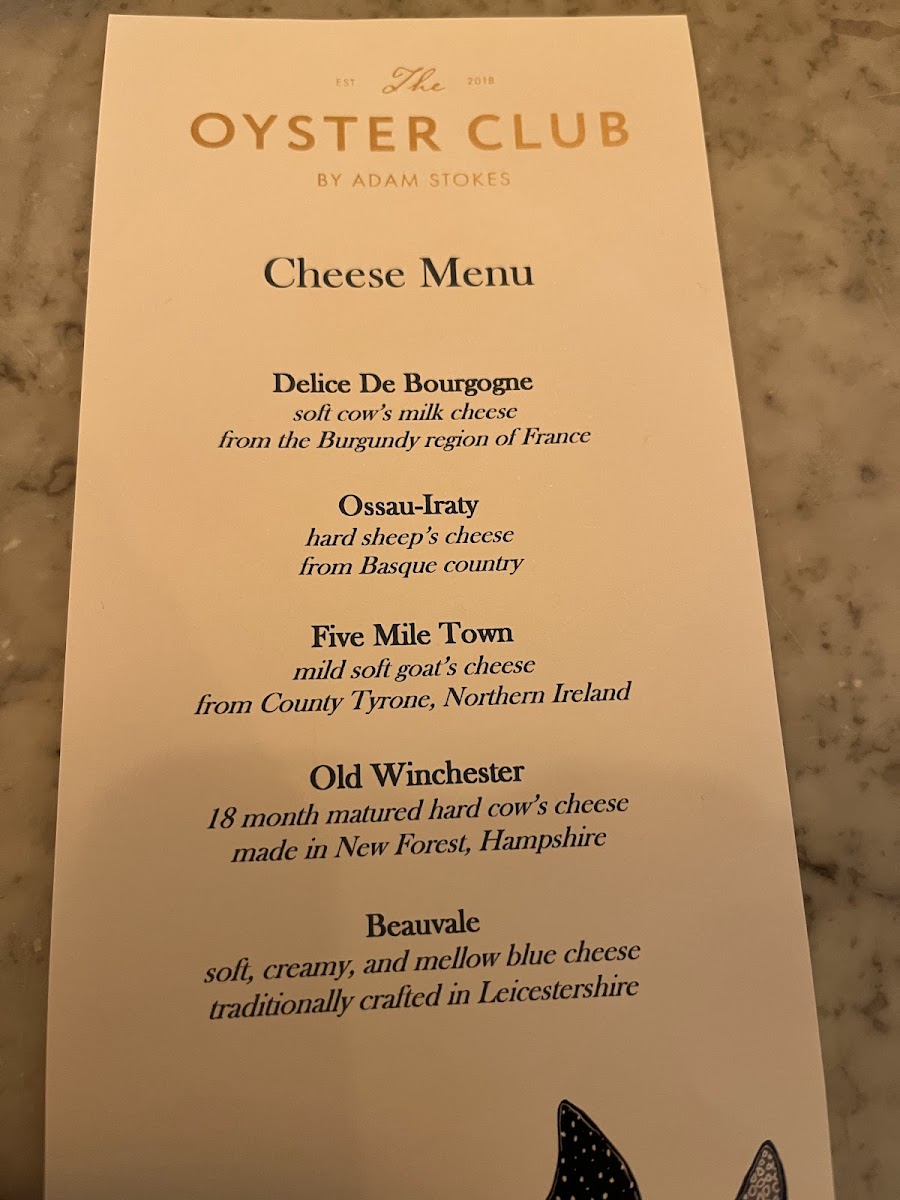 Aphrodite's Bar And The Oyster Club Menu (Latest Menu Update)
