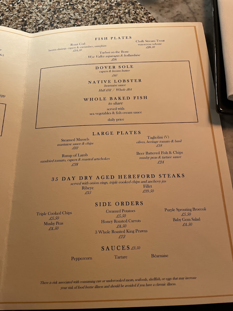 Aphrodite's Bar And The Oyster Club Menu (Latest Menu Update)
