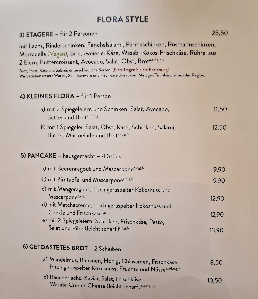 Cafe Flora Menu (Latest Menu Update)