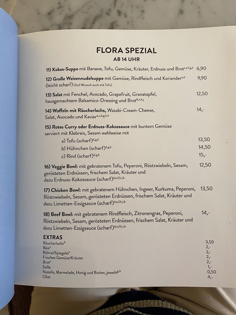Cafe Flora Menu (Latest Menu Update)