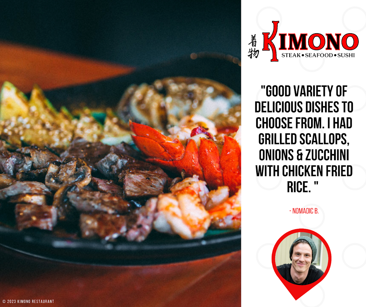 Kimono Japanese Restaurant Menu (Latest Menu Update)