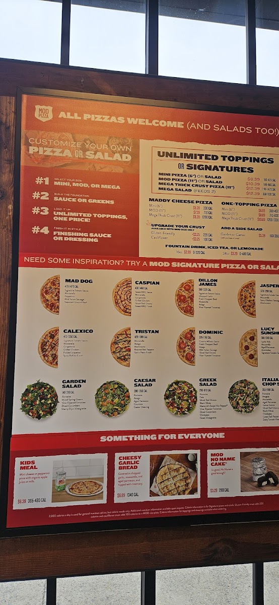 Mod Pizza Menu (Latest Menu Update)