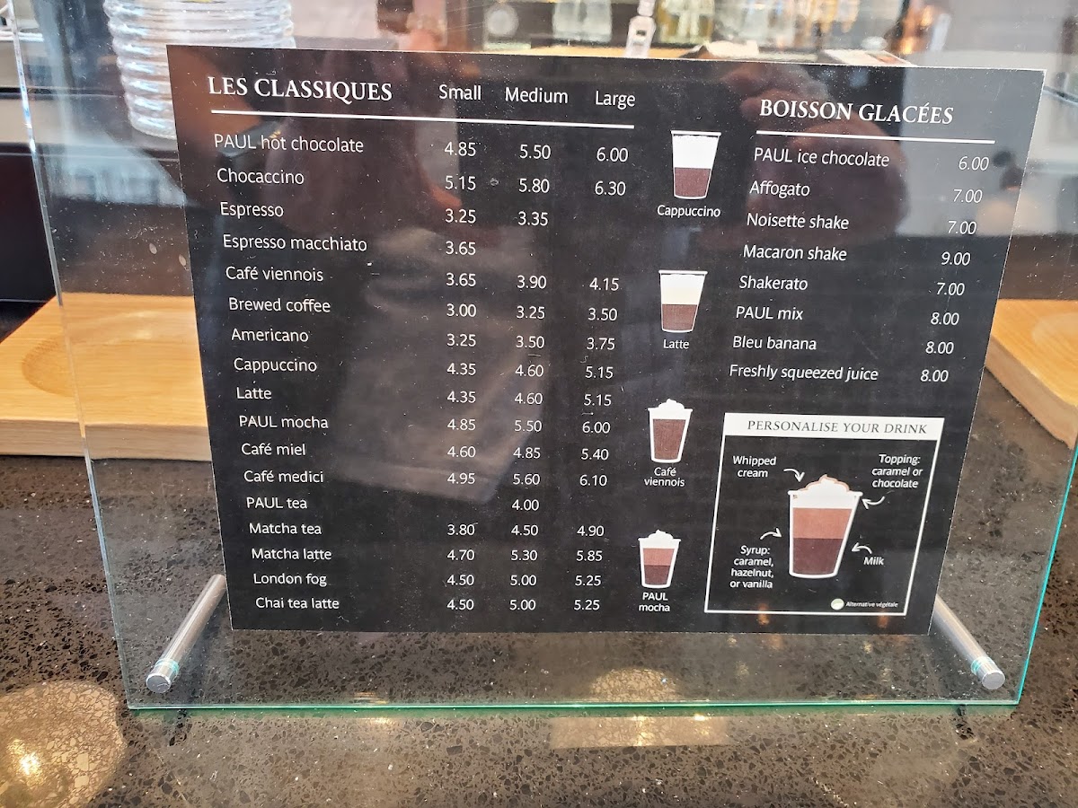 Paul Restaurant, Cafe And Bakery Menu (Latest Menu Update)