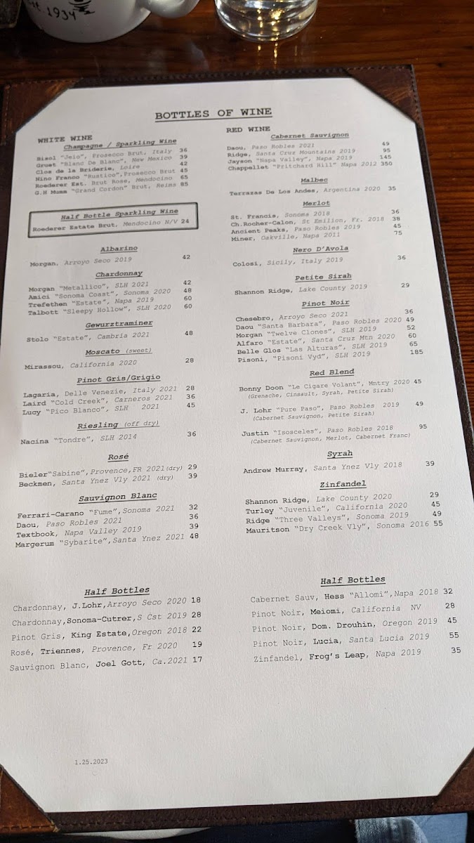 Restaurant At Big Sur River Inn Menu (Latest Menu Update)