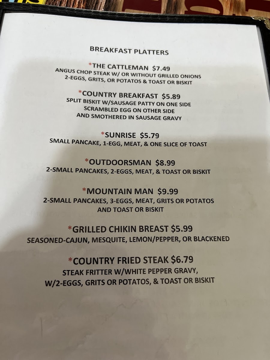 The Border Restaurant Menu (Latest Menu Update)